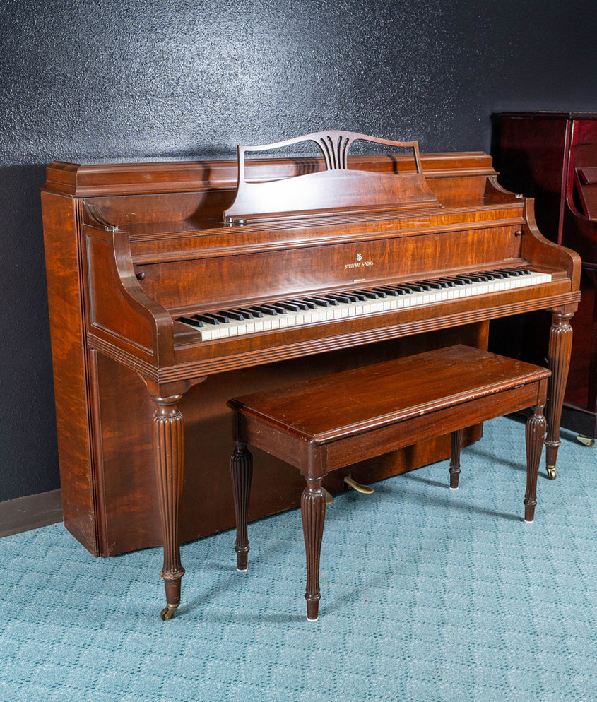 1954 Steinway Model 100 Console Upright Piano | Polished Mahogany ...