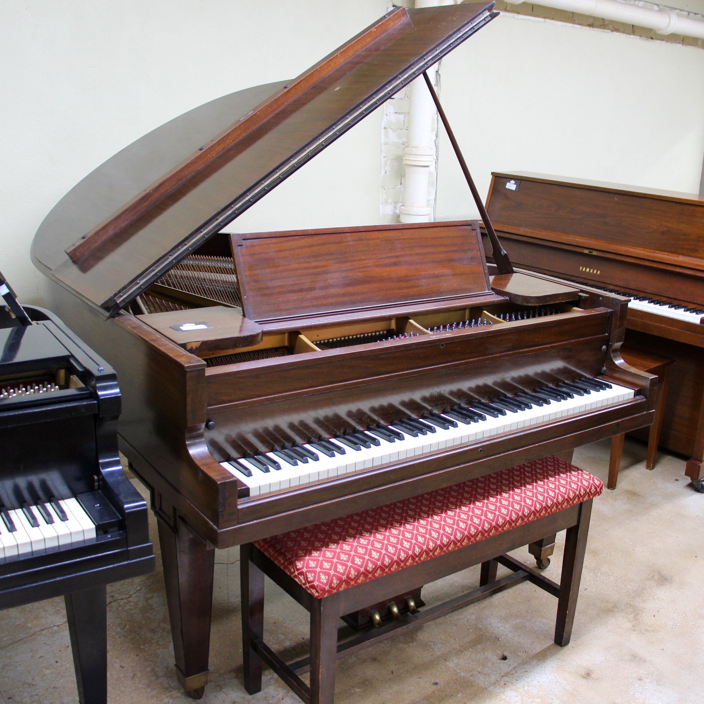 Vose & Sons Brown Mahogany Baby Grand PianoAlamo Music CenterVose ...