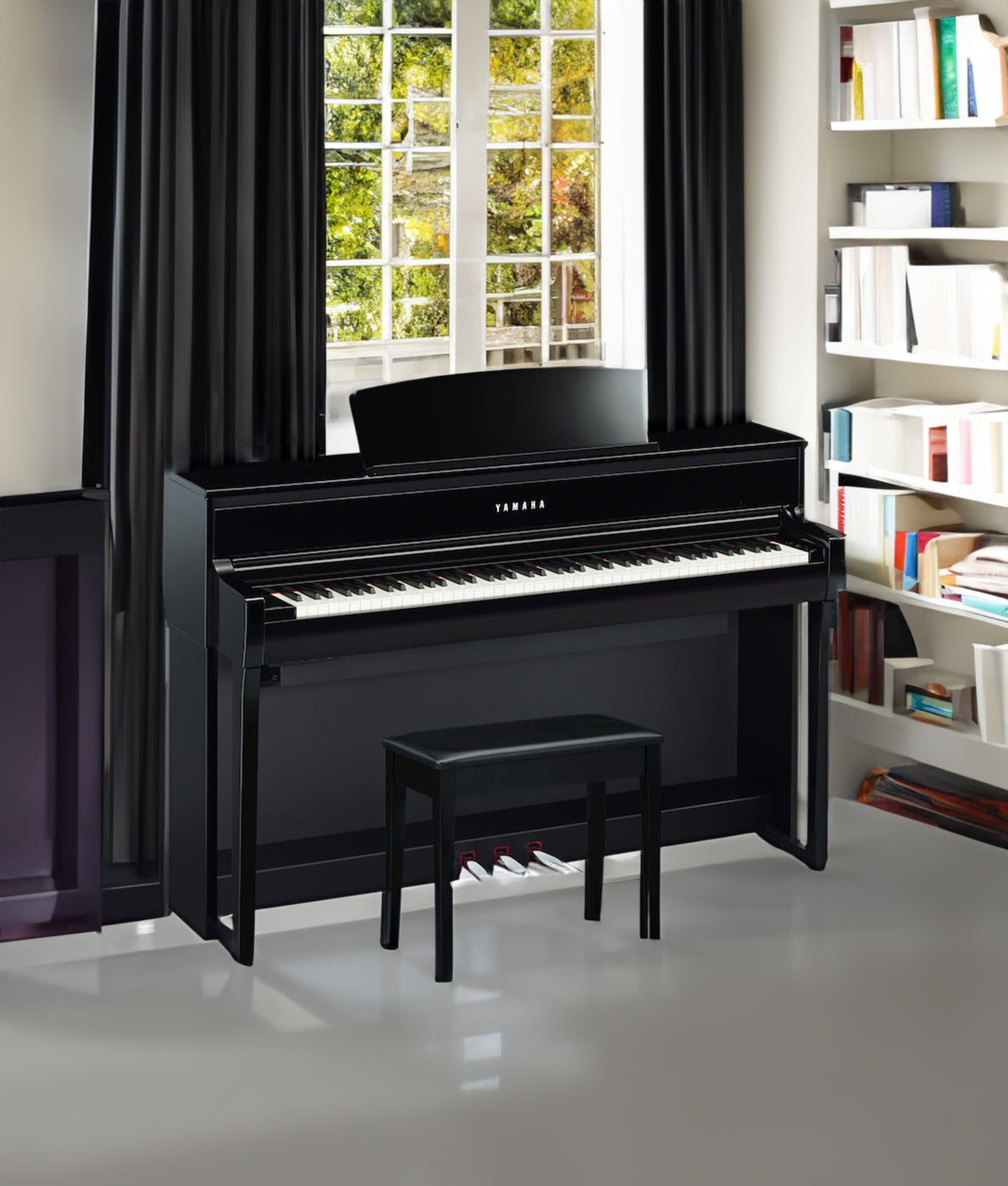 Yamaha Clavinova CLP-775 Console Digital Piano, Polished Ebony | Usedalamomusiccenter.myshopify ...