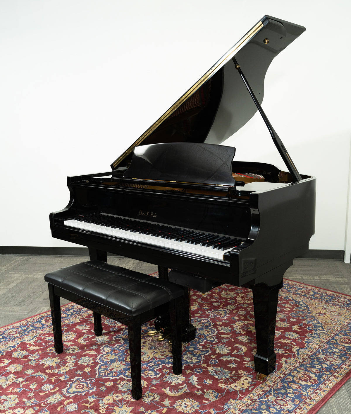 Chas K Hale SG155 Grand Piano | Polished Ebony | SN: 8705398 ...