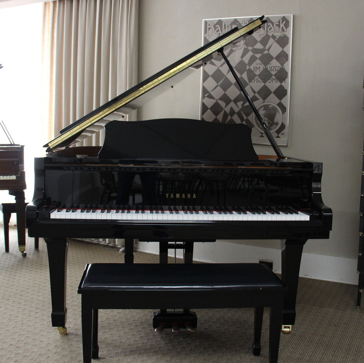 Yamaha C2 Grand Piano 5'8" Polished Ebony (1999) | UsedAlamo Music ...