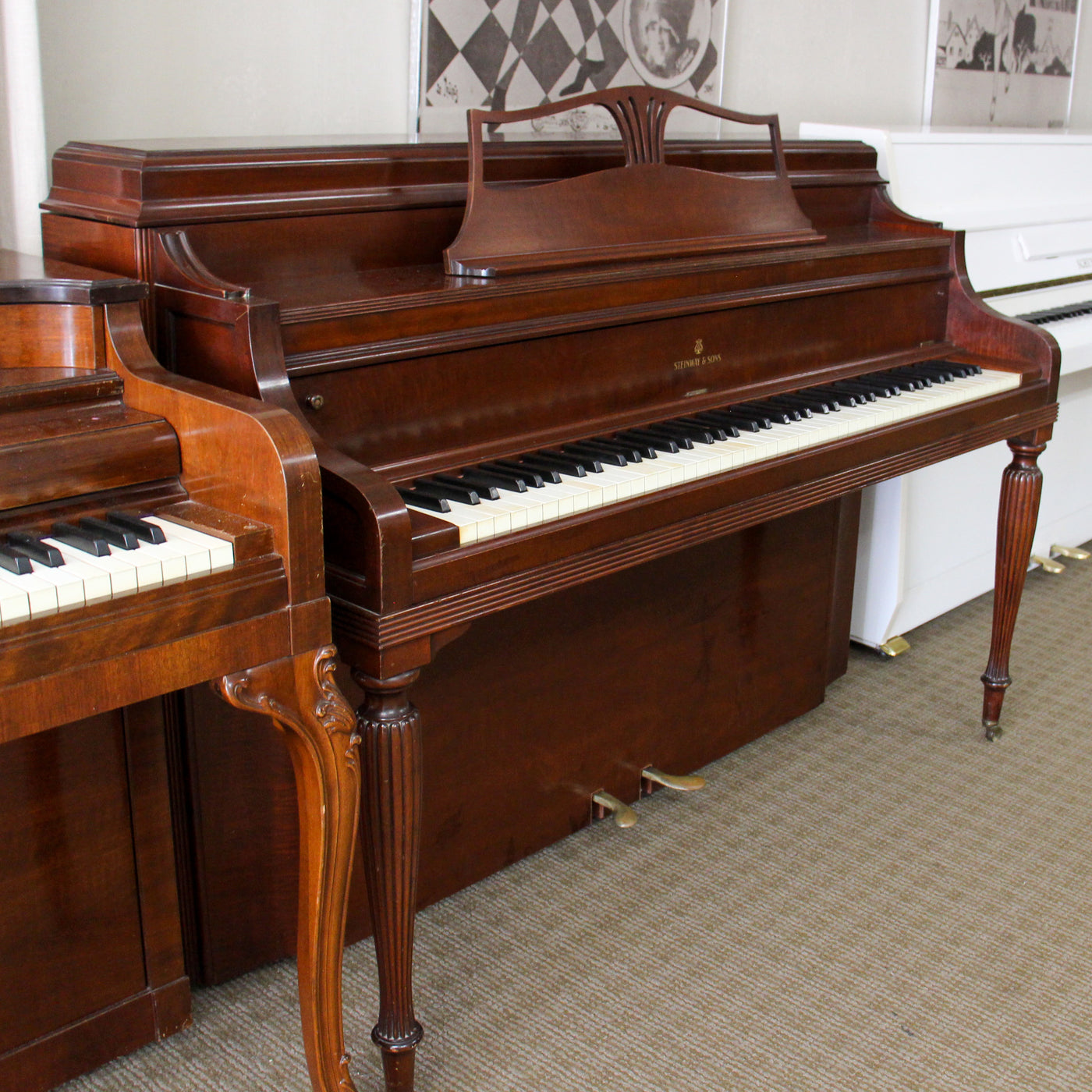 Steinway & Sons Model 40 Upright Piano | Hepplewhite Art Case ...