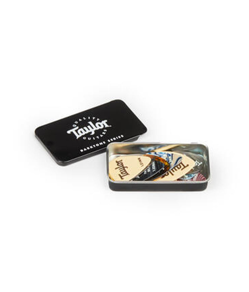 Guitar Picks | Taylor Guitars | Taylor Darktone Slide Top Pick Tin ...