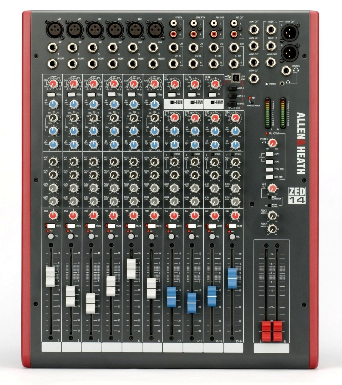 Allen & Heath ZED-14 14-Channel Mixer with USB ...