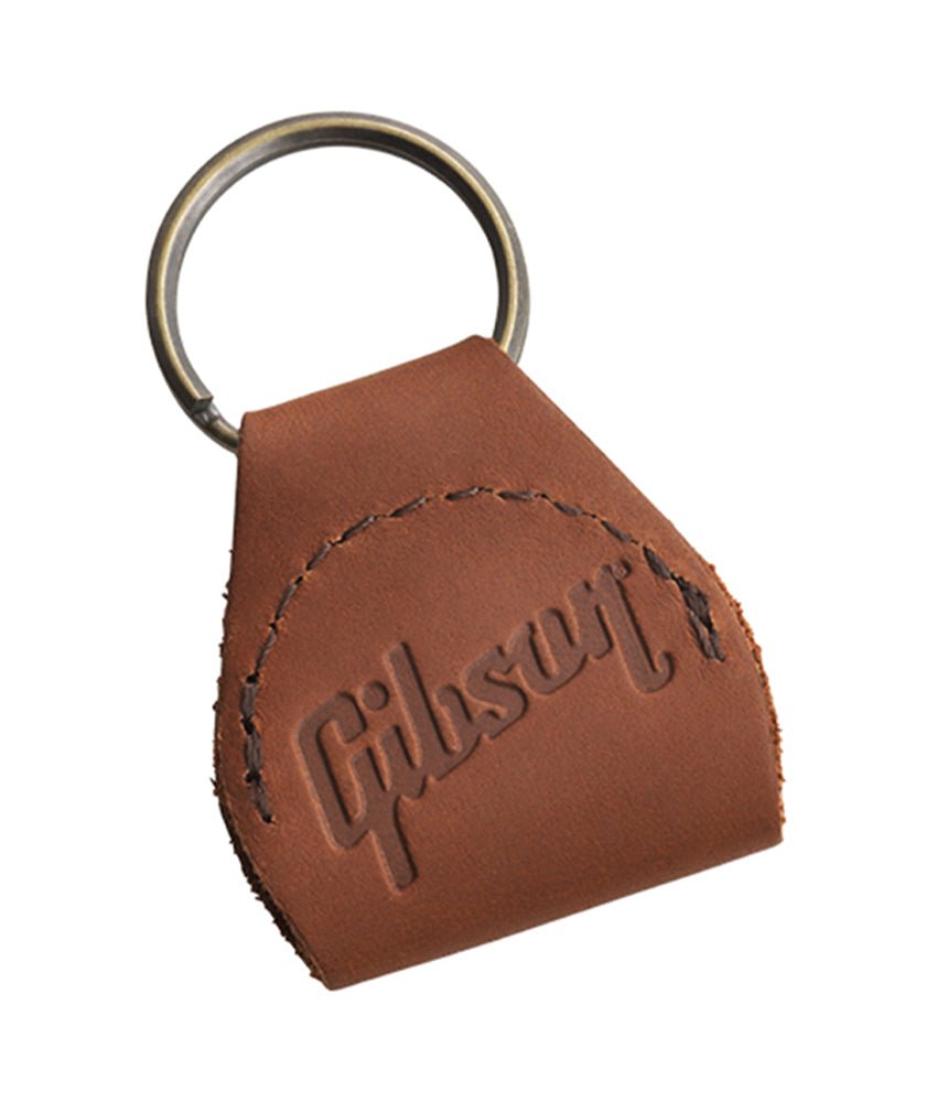 Gibson Premium Leather Pickholder Keychain - Brown — Alamo Music Center