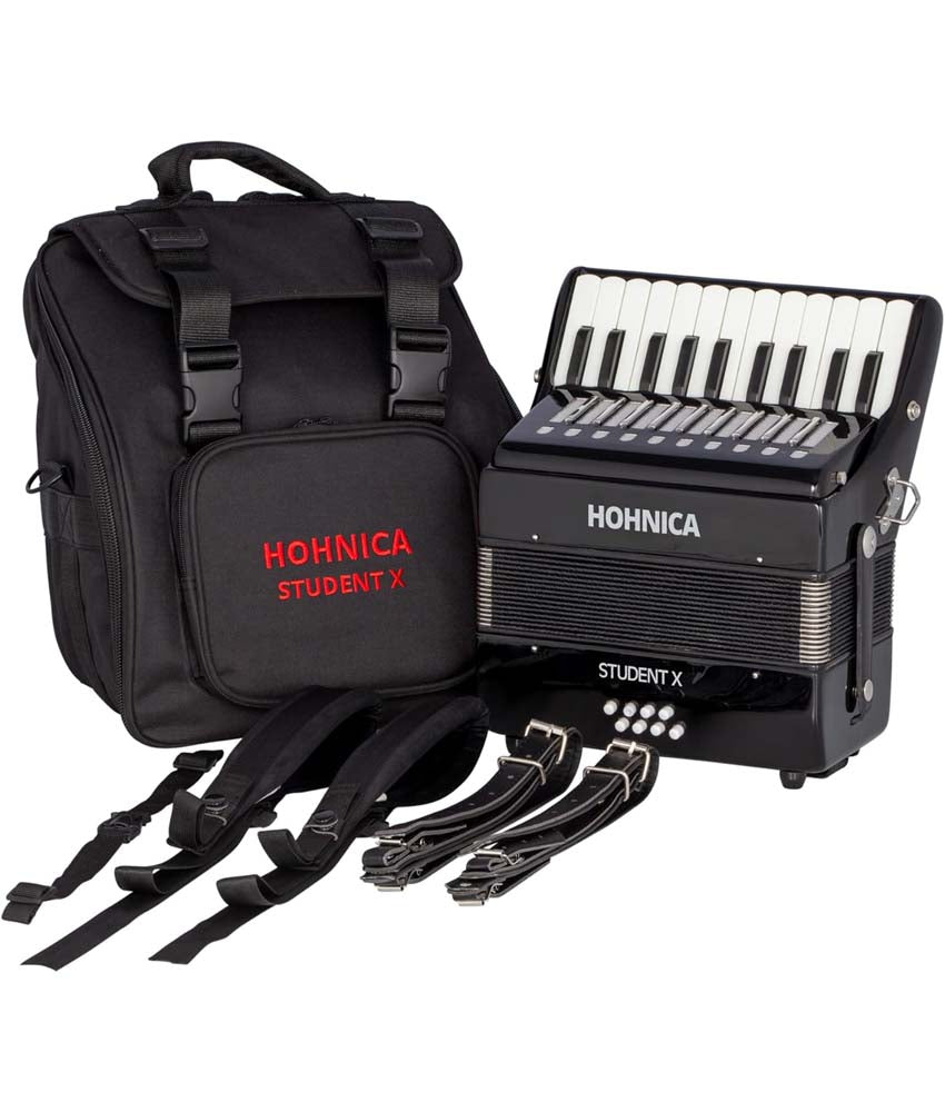 Hohnica Student X 22 Treble/8 Bass Piano Accordion - BlackAlamo Music ...