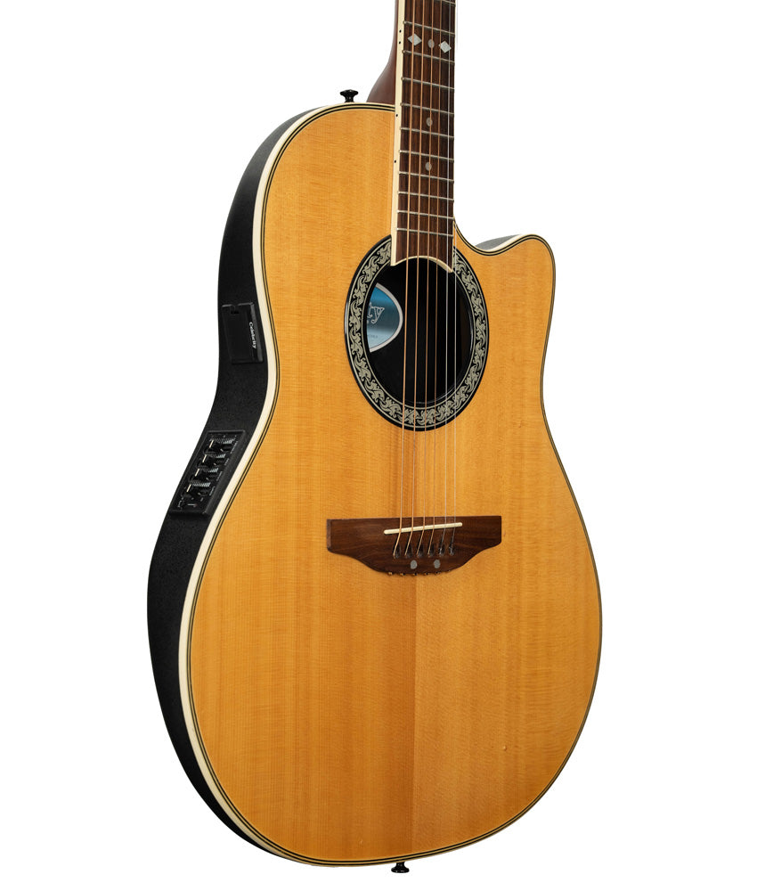 Pre-Owned Ovation Celebrity CC-057 Black Acoustic-Electric Guitar ...