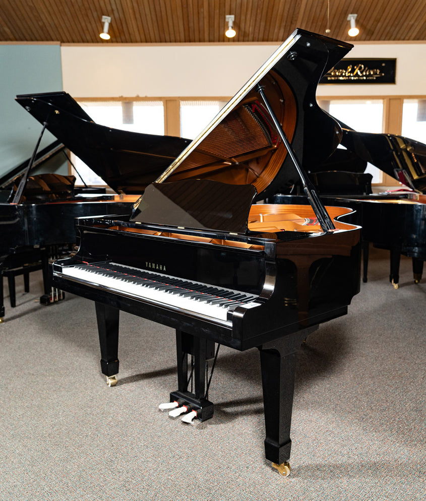 Yamaha C3 6'1" Grand Piano | Polished Ebony | Used — Alamo Music Center
