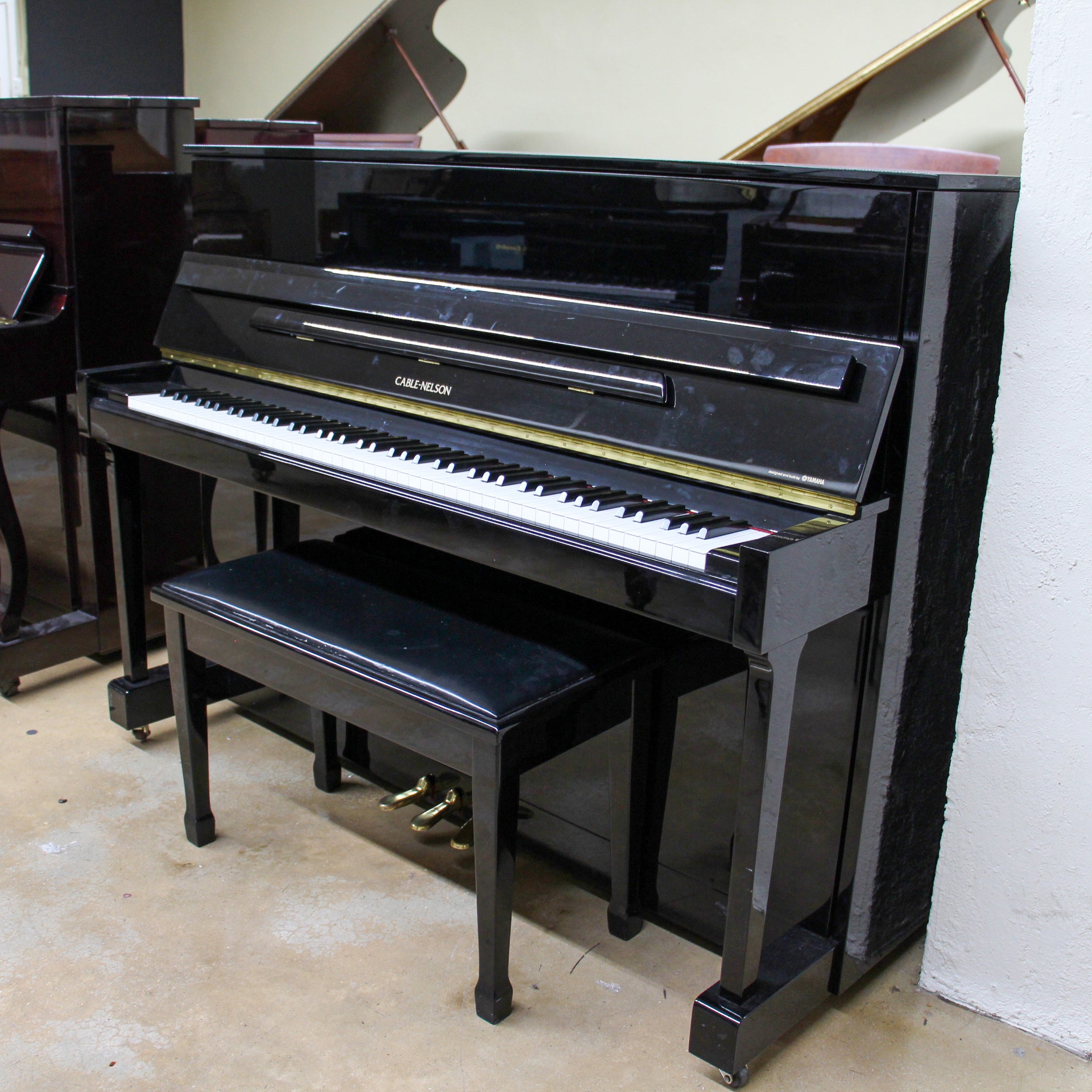 Cable-Nelson Polished Ebony Upright Console PianoAlamo Music ...