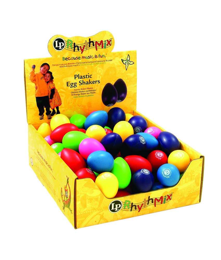 Latin Percussion Rhythmix Plastic Egg Shakers, Assorted Colors - 48 ...