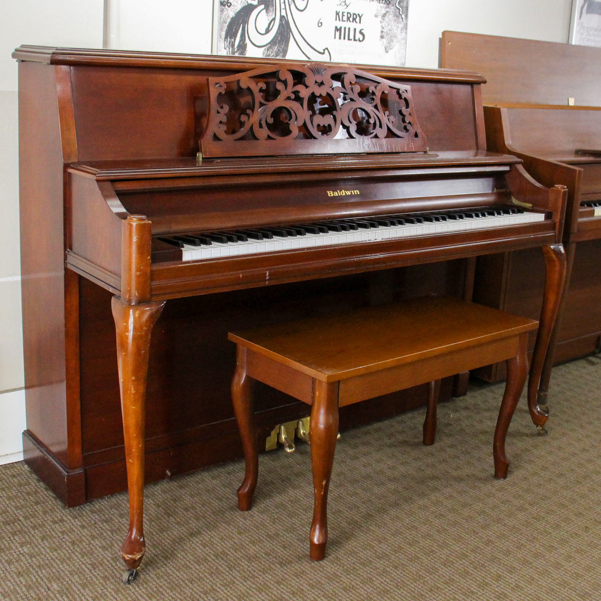 Baldwin Upright Console Piano | Carved MahoganyAlamo Music ...