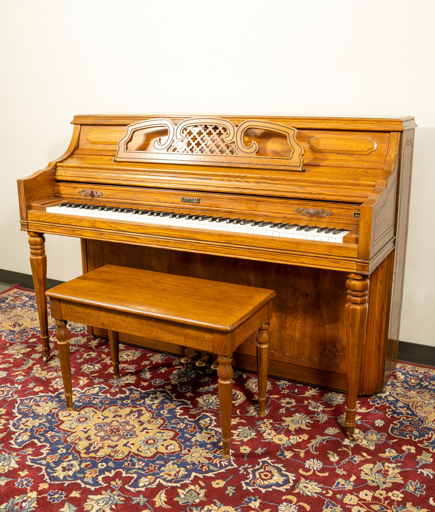 Kimball 4245 Console Piano | Satin Oak | UsedAlamo Music ...