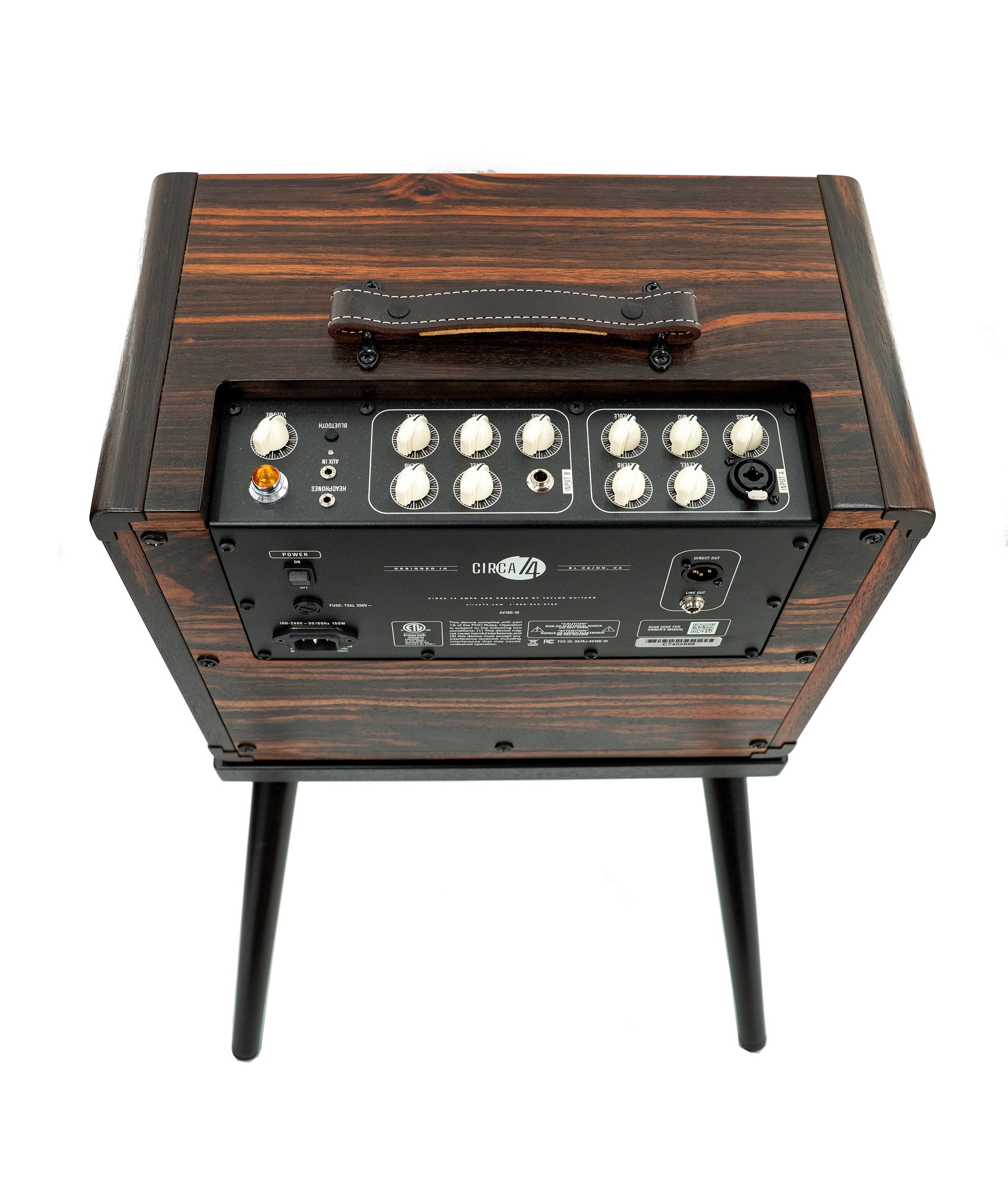 Taylor Circa '74 Macassar Ebony AV150-10 Acoustic Guitar/Vocal ...