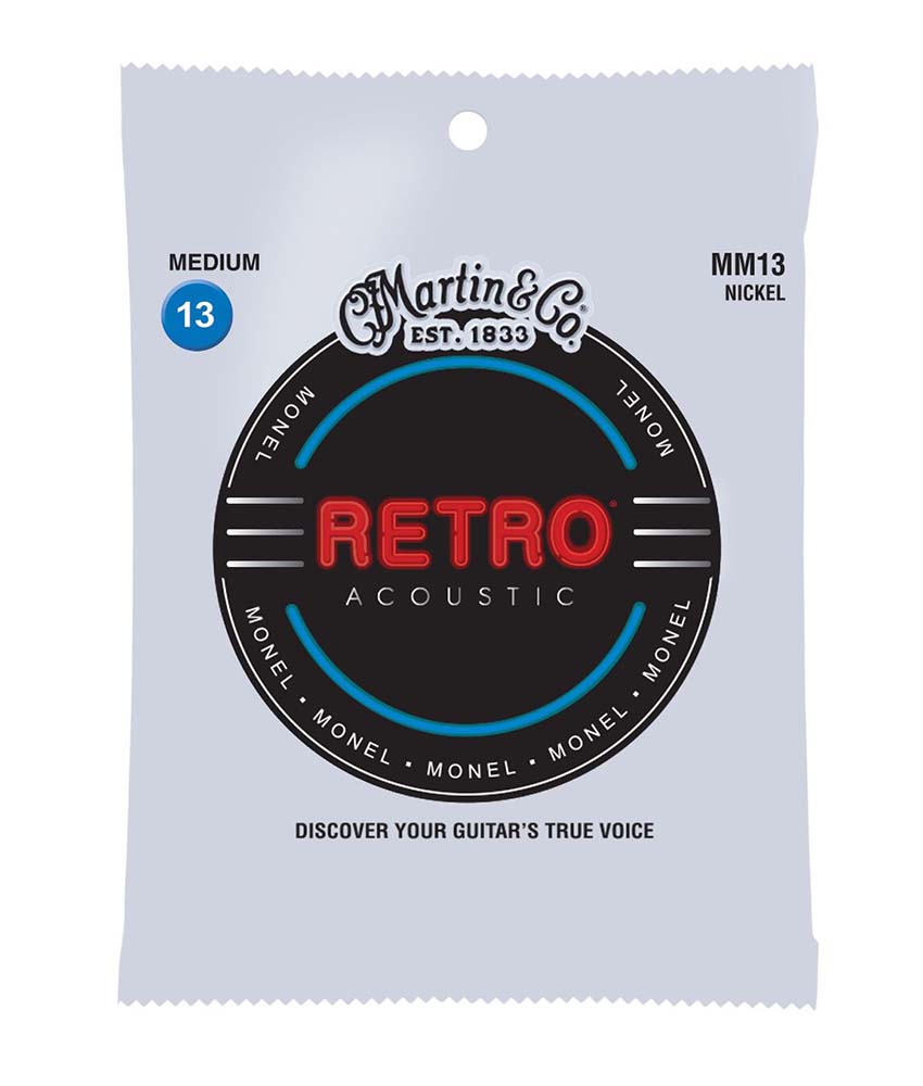 Martin MM13 Retro 6-String Medium, Monel Acoustic Guitar ...