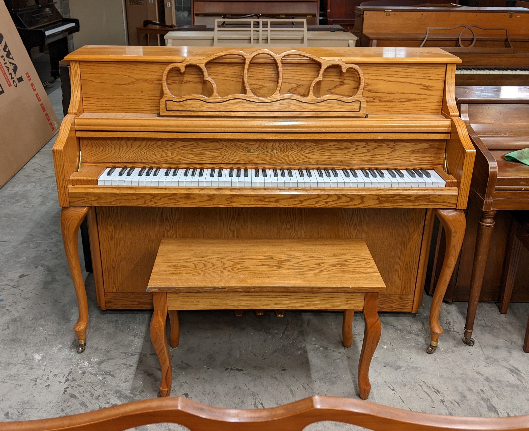1990 Kohler & Campbell 43" KC-144 Console Piano | Satin Oak | SN ...