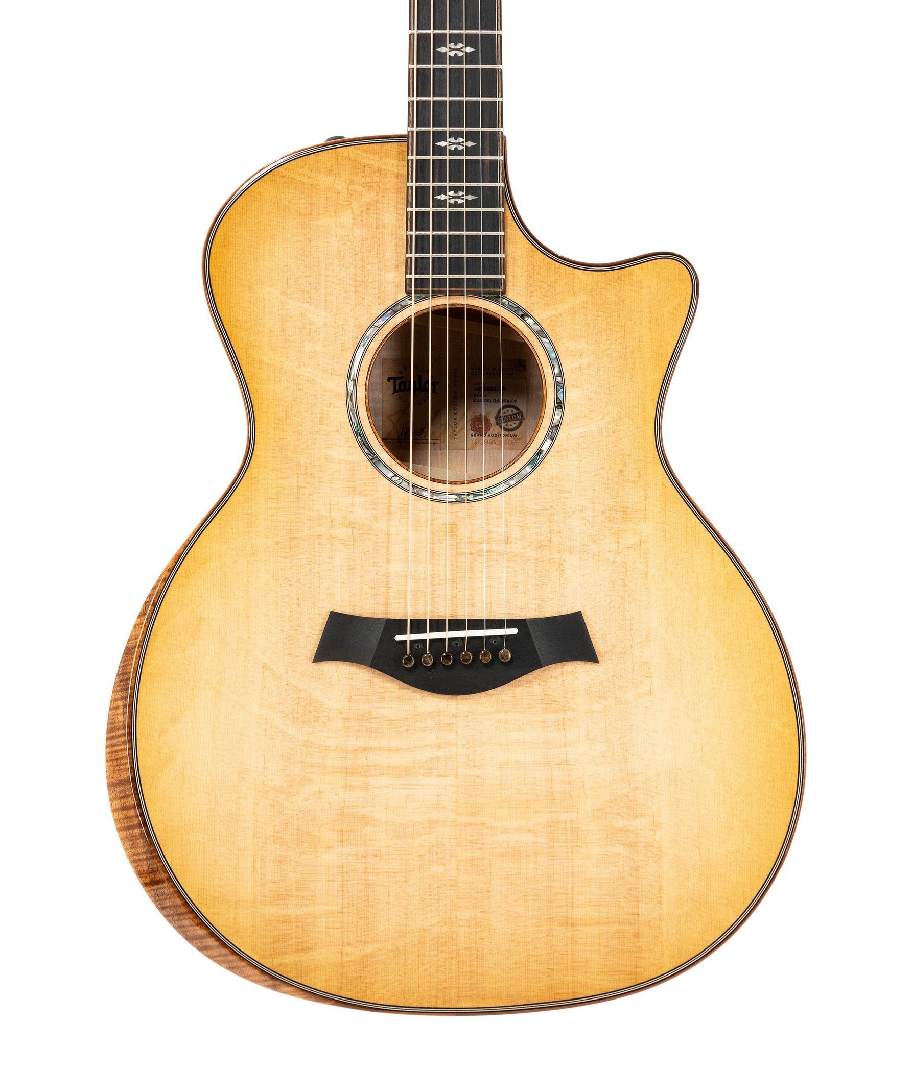 Taylor Custom GA Grand Auditorium Maple Acoustic-Electric Guitar ...