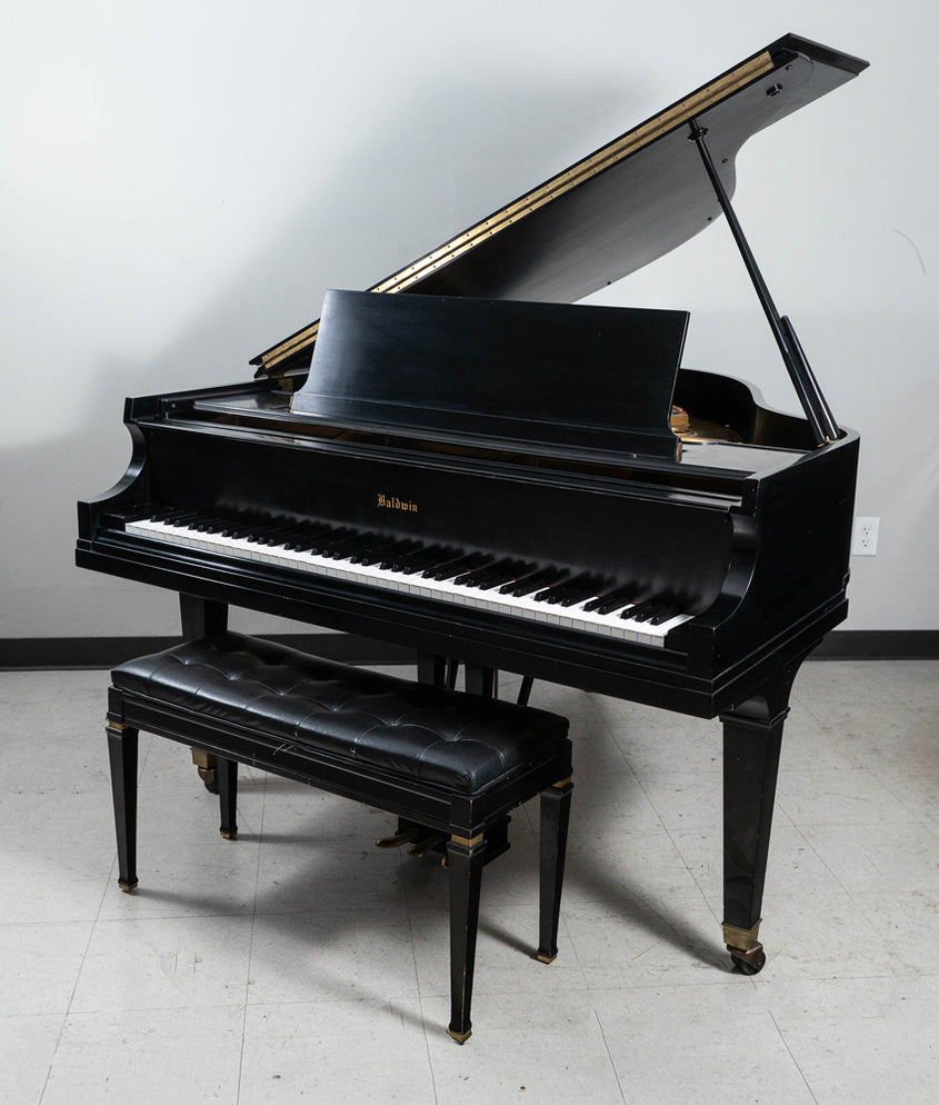 1958 Baldwin Model M Grand Piano in Satin Ebony | Used — Alamo Music Center