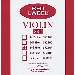 Super Sensitive Red Label Violin String Set 1/4Alamo Music CenterSuper ...