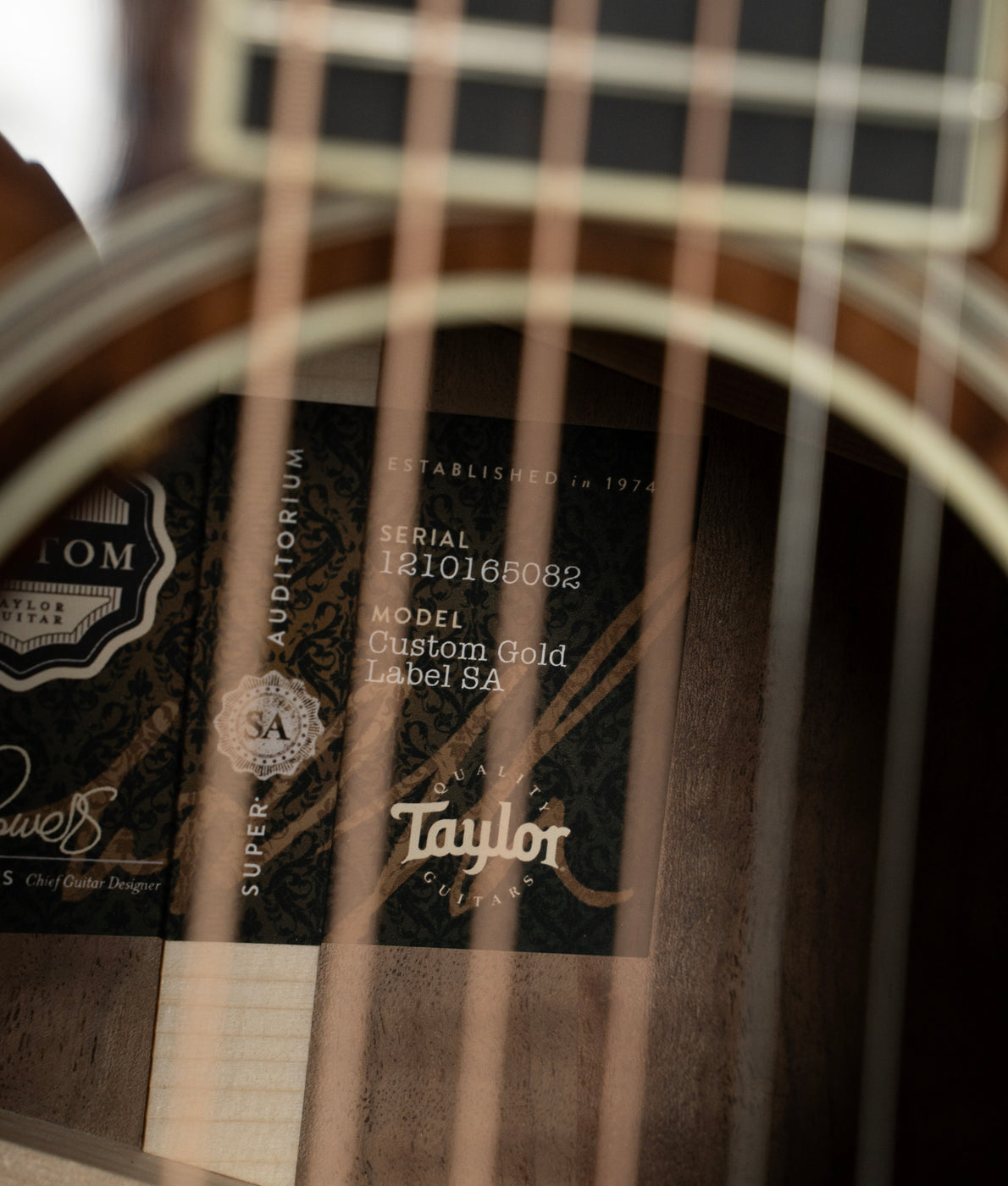 Taylor Custom Gold Label Super Auditorium Acoustic Guitar - Figured Wa ...