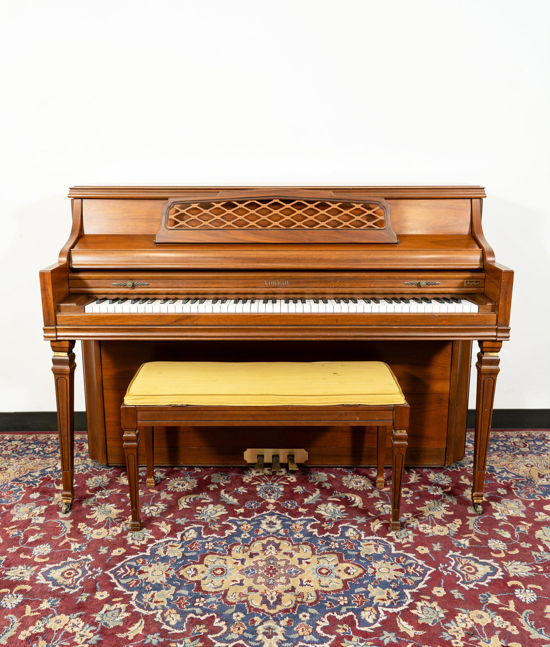 Kimball Console Upright Piano | Satin Oak | SN: 882935 | UsedAlamo ...