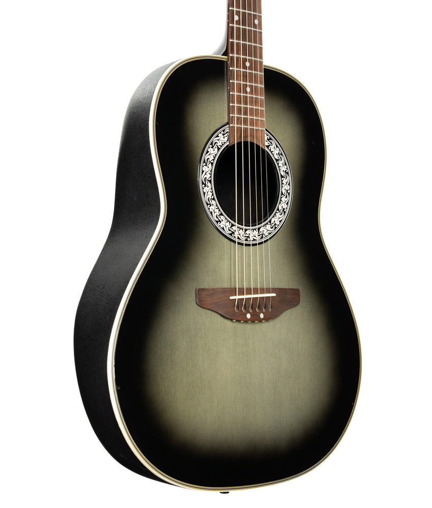 Pre-Owned Ovation Ultra 1312 Acoustic Guitar w/ Hardshell Case - Silver ...