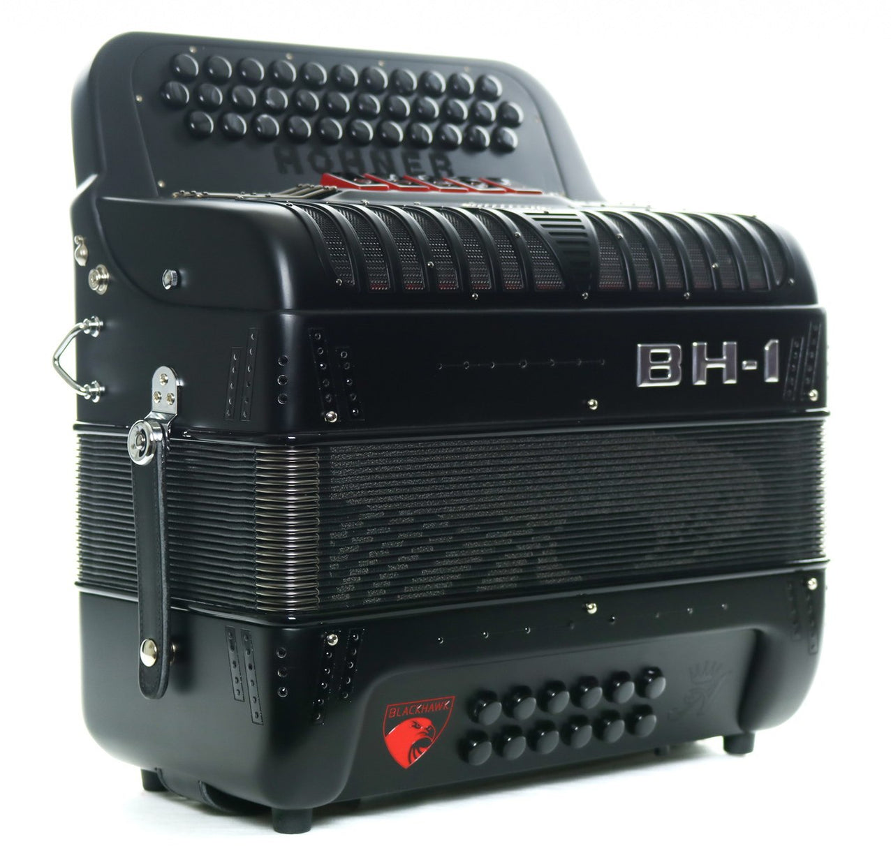 Hohner Anacleto BH-1 Black Hawk Regular 5-Switch EAD Accordion - Matte ...
