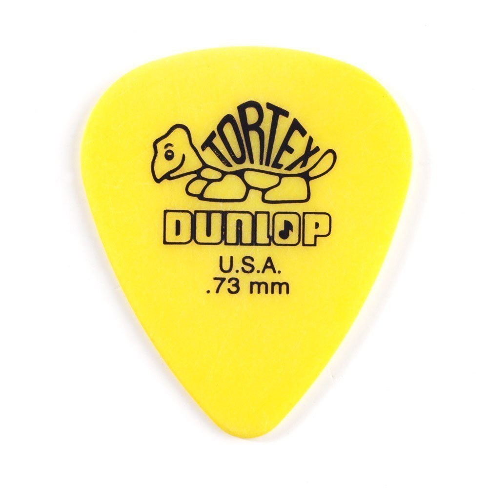 Dunlop 418P073 Tortex Standard .73mm Yellow Guitar Pick - 12 ...