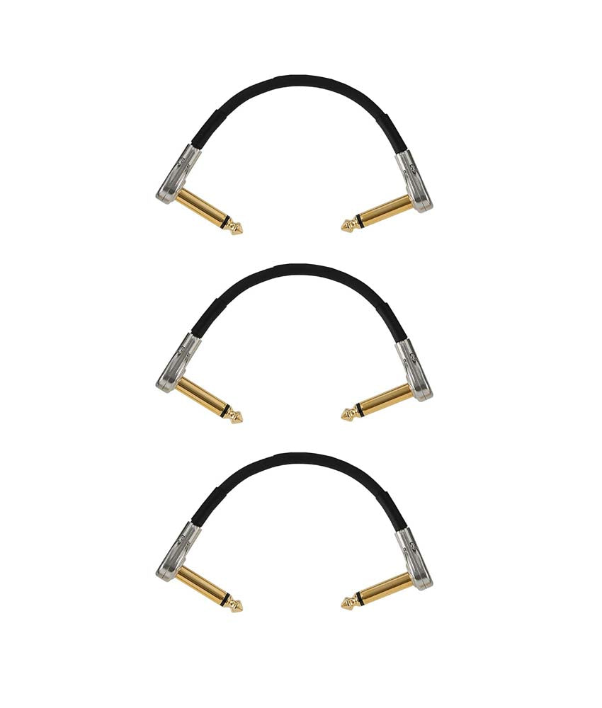 Boss BPC-4 4-Inch Right-Angle Patch Cables w/ 1/4 In. Pancake ...