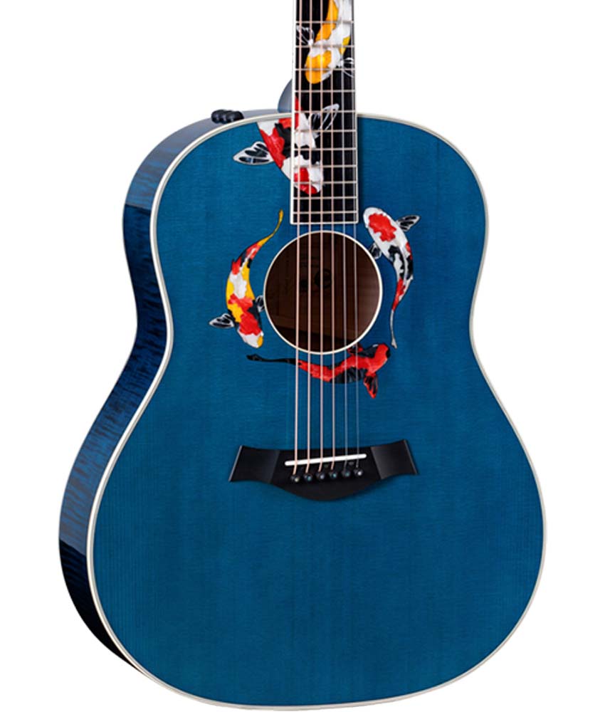 Taylor Custom Koi Fish Grand Pacific C17e Acoustic-Electric Guitar w ...