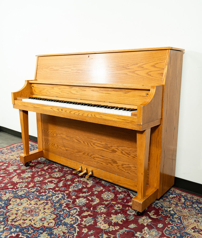 Boston 46" UP118S Upright Piano | Satin Oak | SN: B132220 | UsedAlamo ...