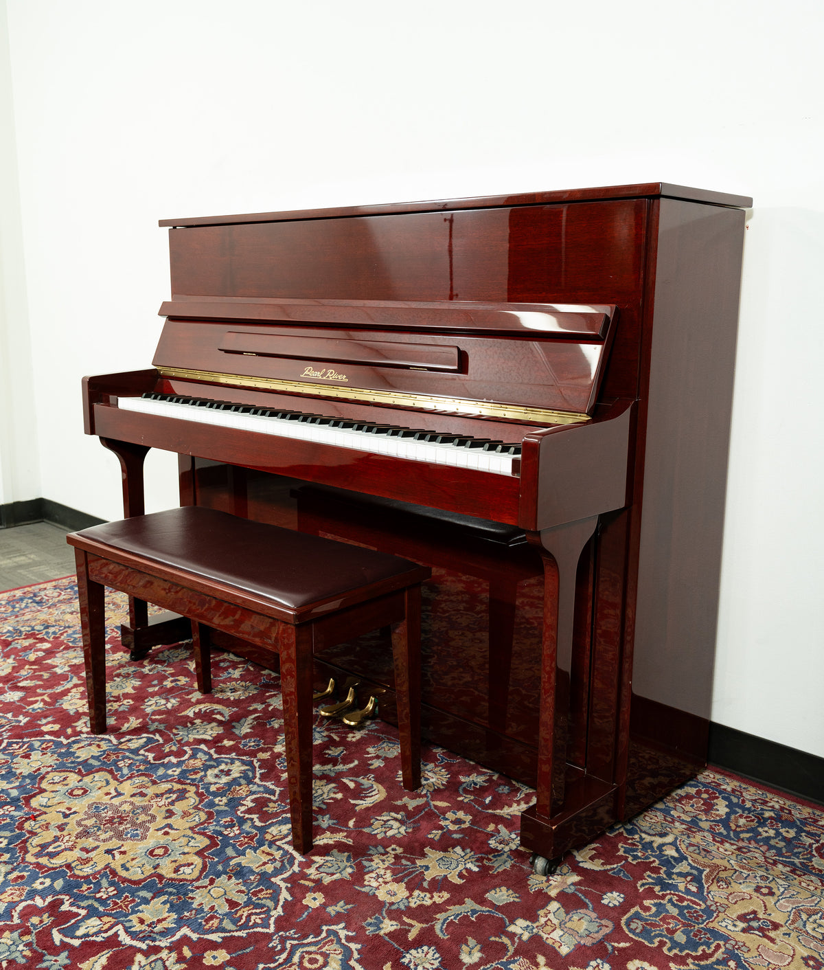 Pearl River 46" UP118M Upright Piano | Polished Mahogany | SN ...